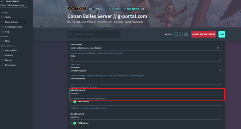 Conan Exiles Become a Server Admin | GPORTAL Wiki