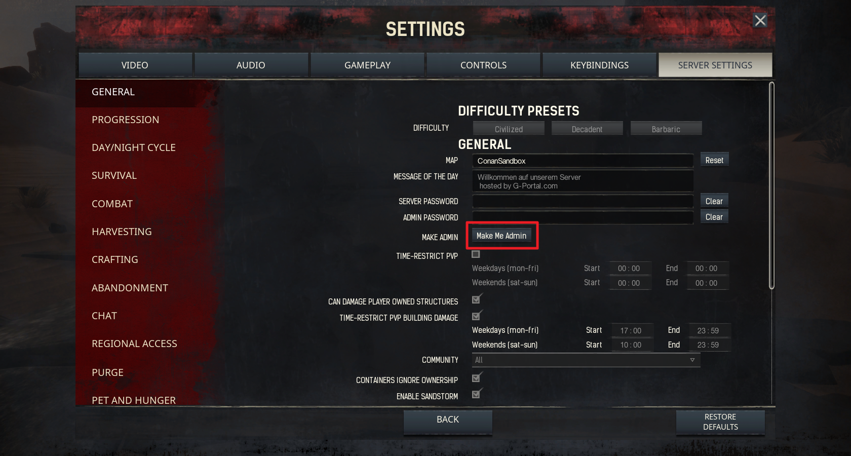 Conan Exiles Become a Server Admin | GPORTAL Wiki