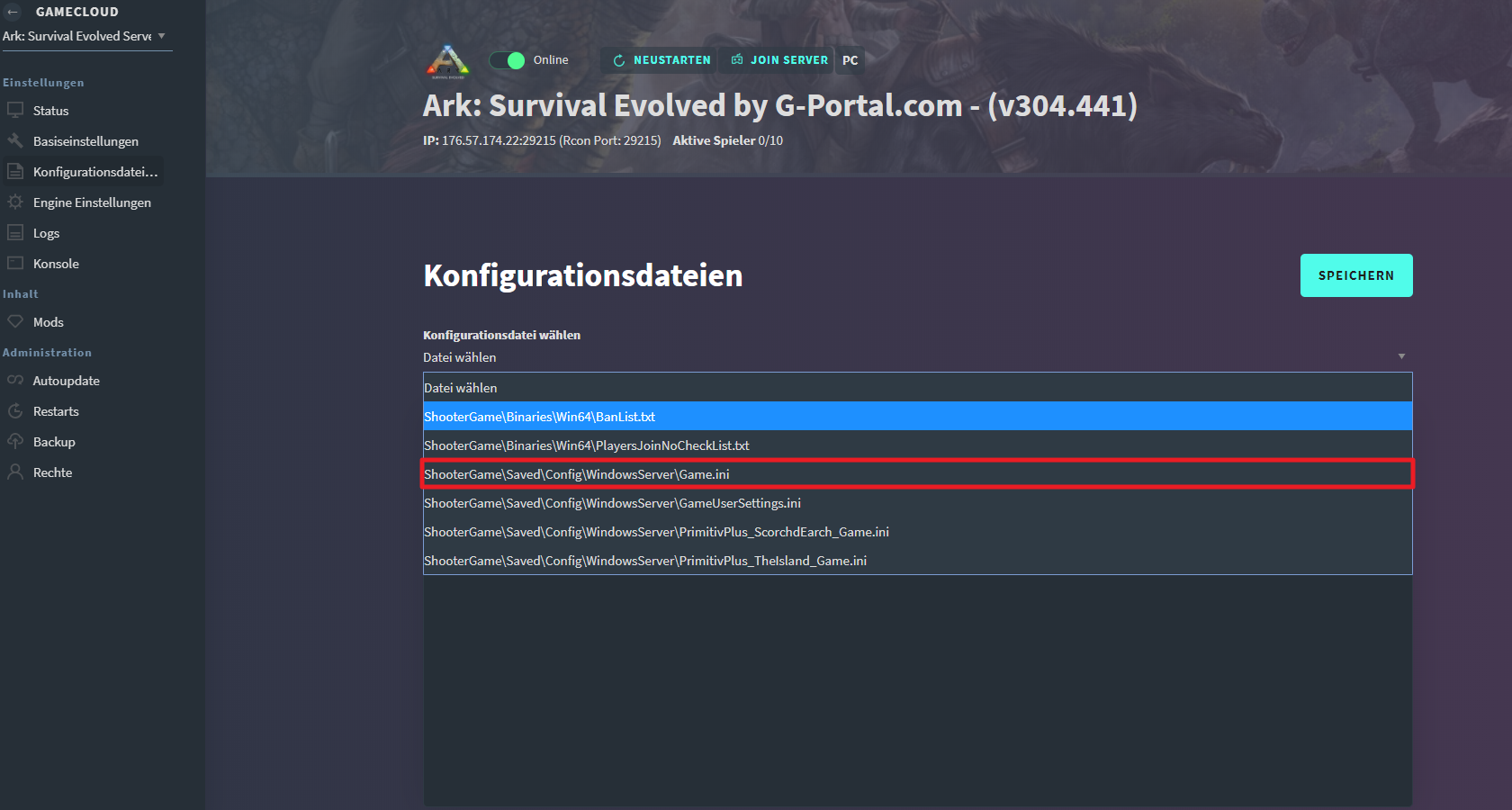 ARK Survival Evolved Dinos ersetzen und deaktivieren | GPORTAL Wiki