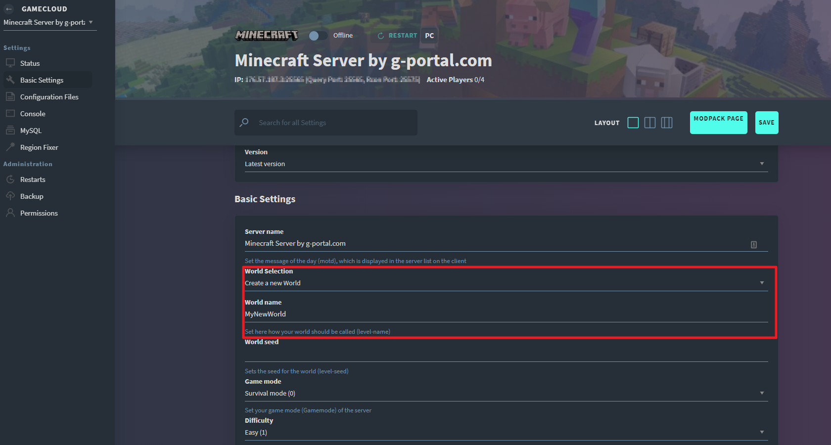 How to create a new world in Minecraft | GPORTAL Wiki