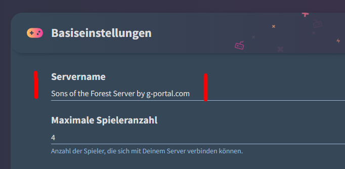 Sons of the Forest How to rename your server | GPORTAL Wiki