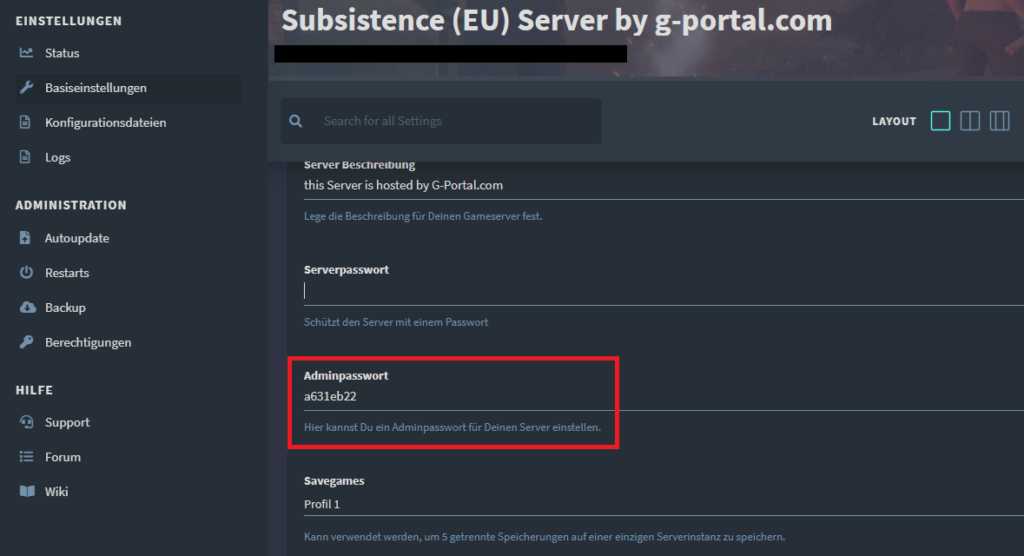 Subsistence Alle Server Settings und Infos | GPORTAL Wiki